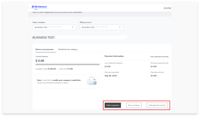 How to Access the Business Credit Card Portal and Make a Payment - BB ...